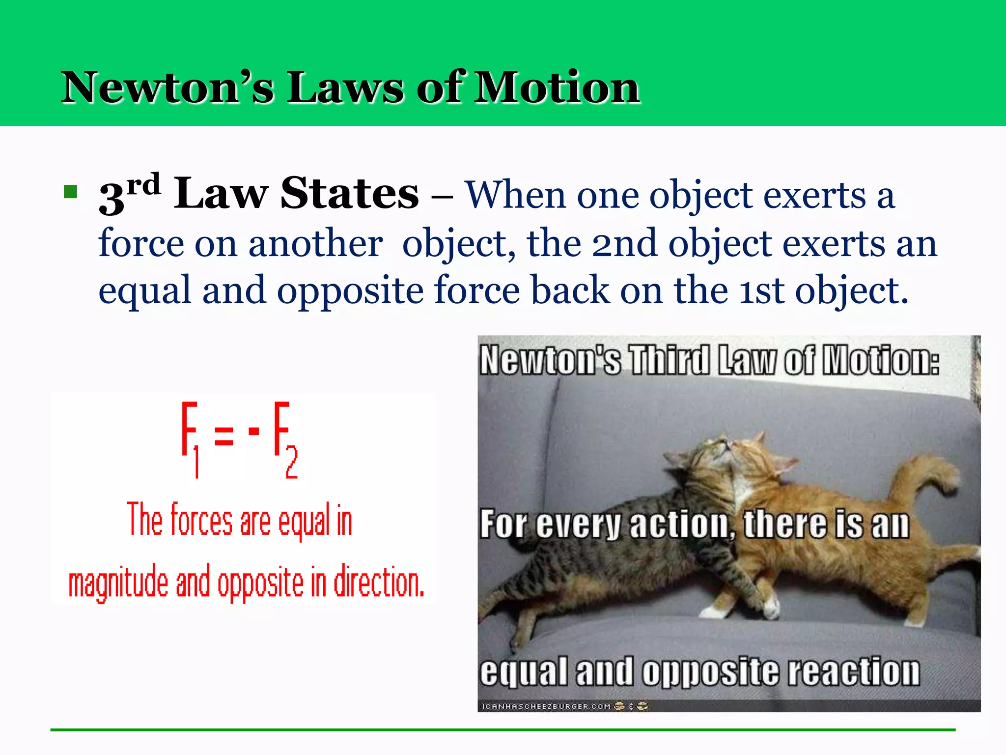 Applications of Newton's Law | PPTX