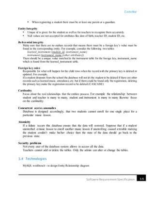 Software Requirements specification for database design of music school ...