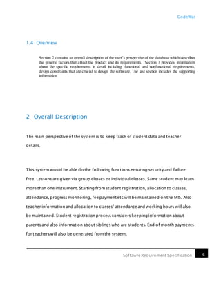 Software Requirements specification for database design of music school ...