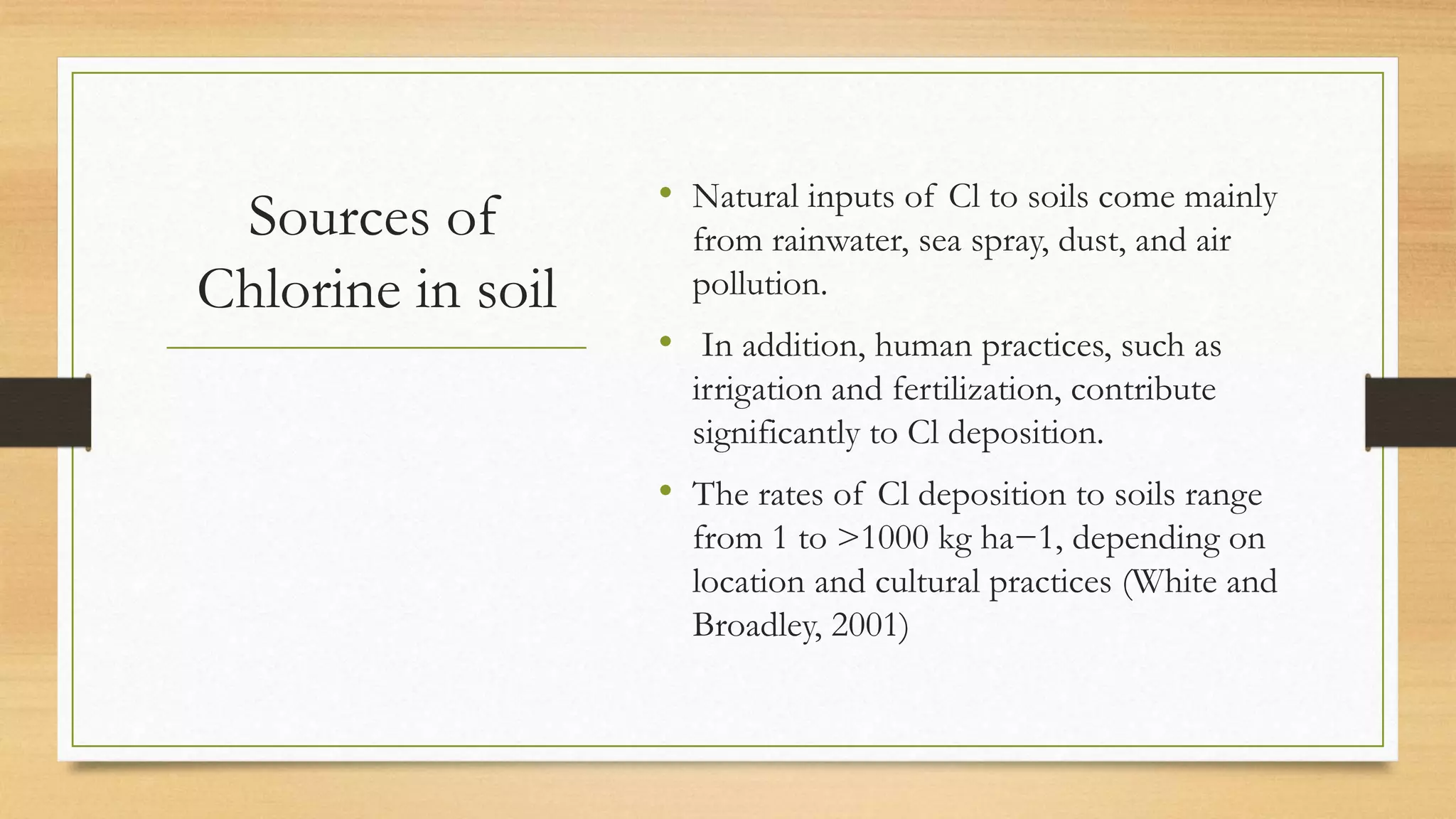 Role of Chlorine in plants | PPTX