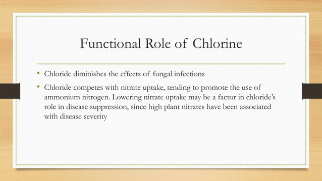 Role of Chlorine in plants | PPTX | Chemistry | Science