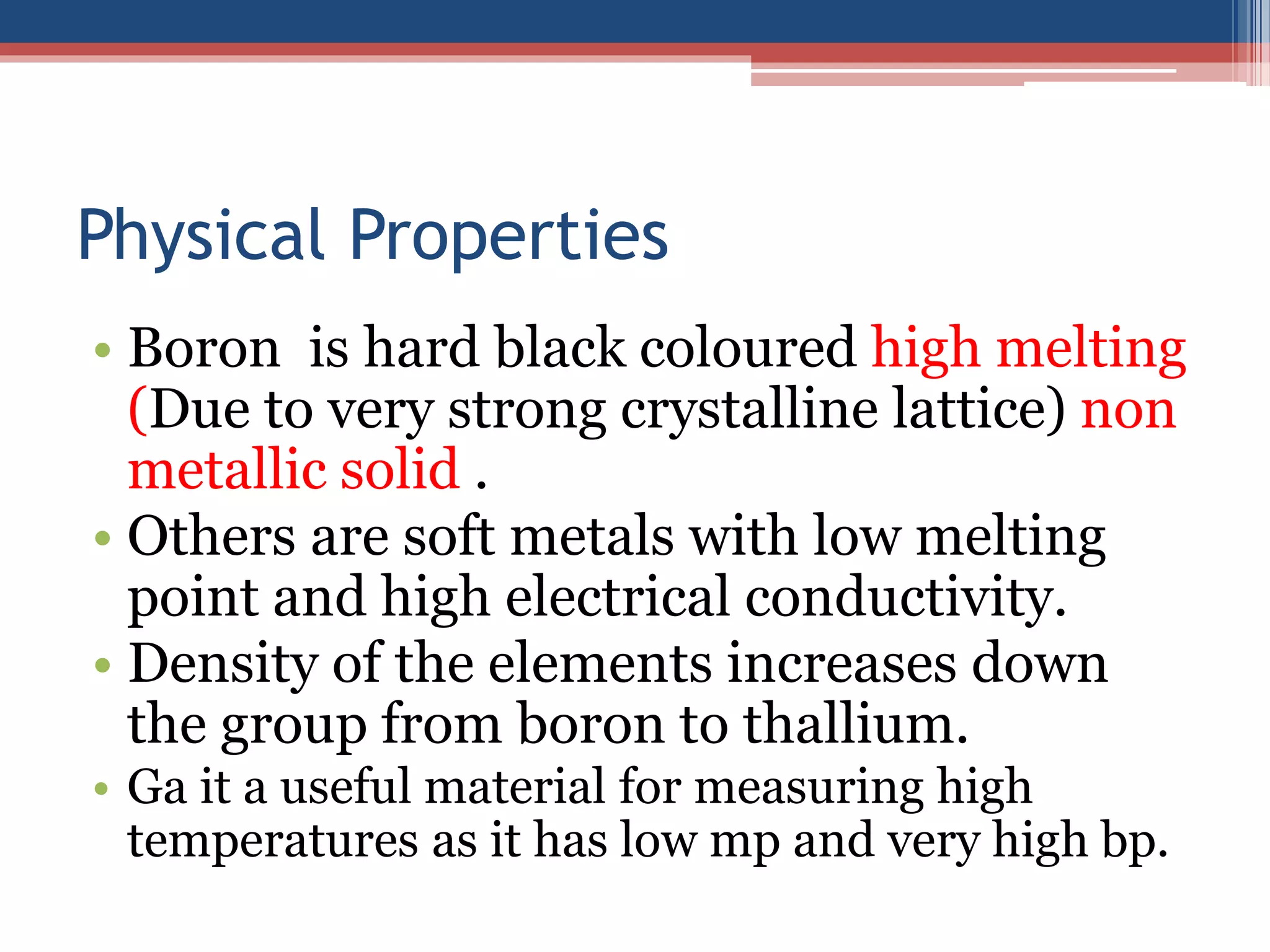 Group 13 elements | PPTX
