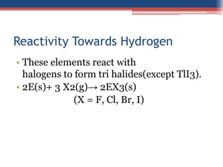 Group 13 elements | PPTX
