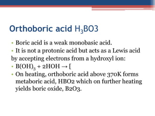 Group 13 elements | PPTX