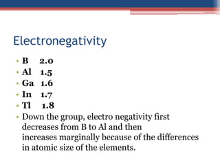 Group 13 elements | PPTX