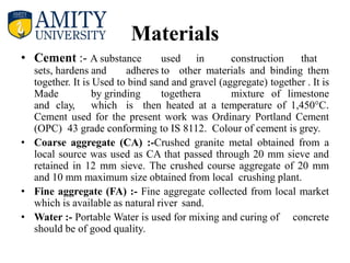 PPT ON Glass powder and GGBS Mix concrete | PPTX