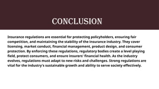 group 13 presentation on regulations of insurance and IRDA | PPTX