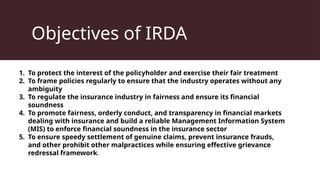 group 13 presentation on regulations of insurance and IRDA | PPTX