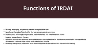 group 13 presentation on regulations of insurance and IRDA | PPT
