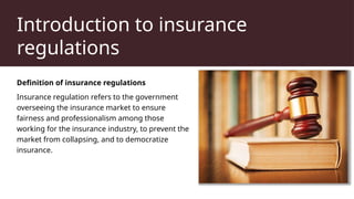 group 13 presentation on regulations of insurance and IRDA | PPTX