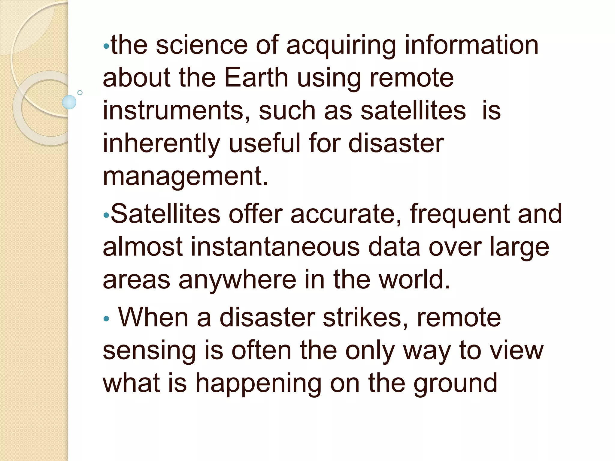 geo information ppt in disaster management | PPTX
