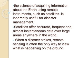 geo information ppt in disaster management | PPTX