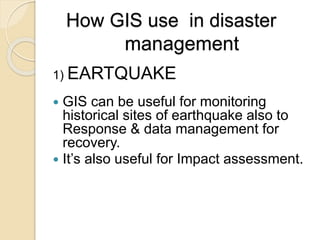 geo information ppt in disaster management | PPTX