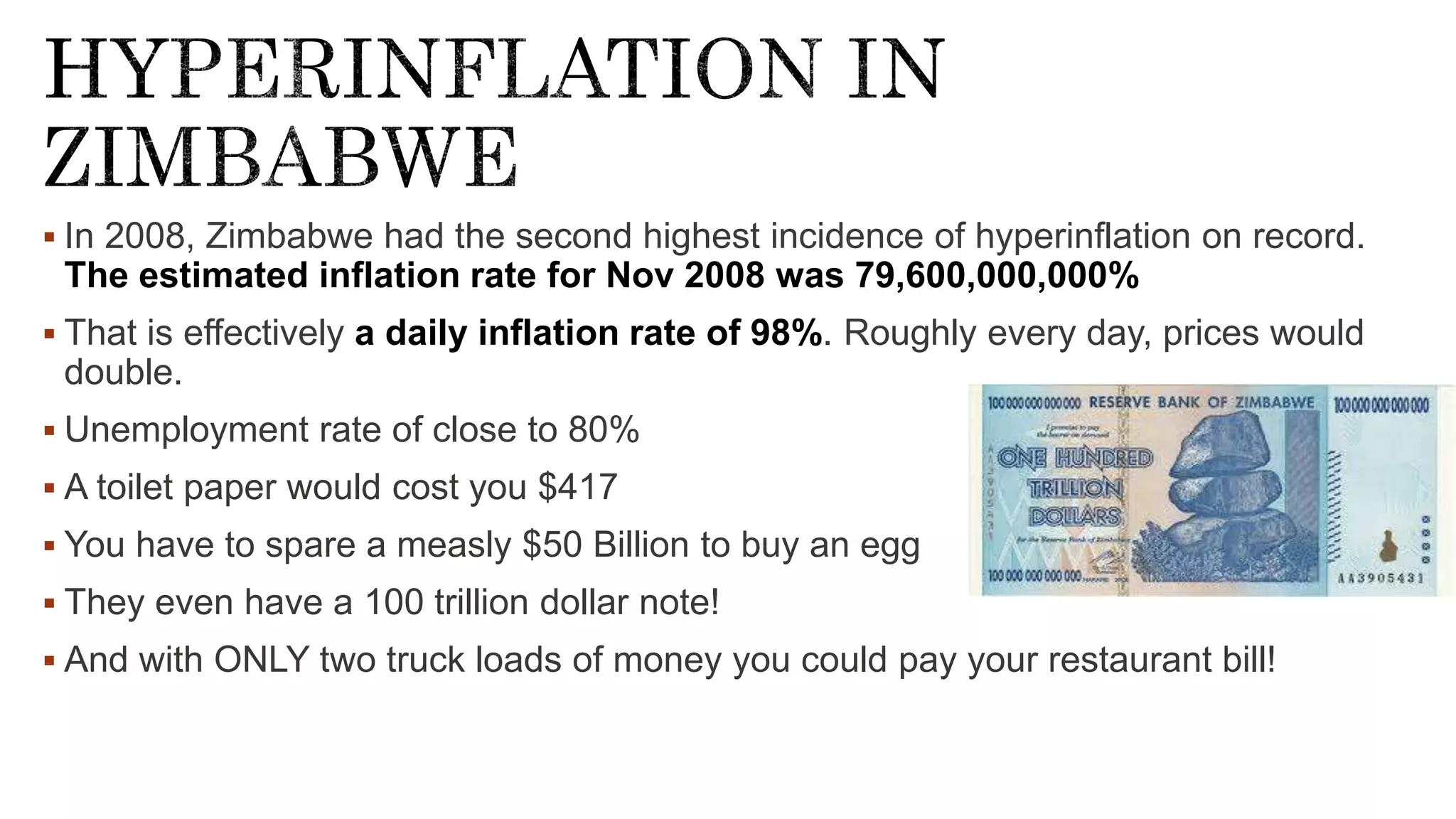 Hyperinflation in Zimbabwe | PPTX