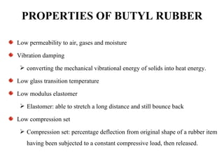 Group 14 butyl rubber | PPT | Chemistry | Science