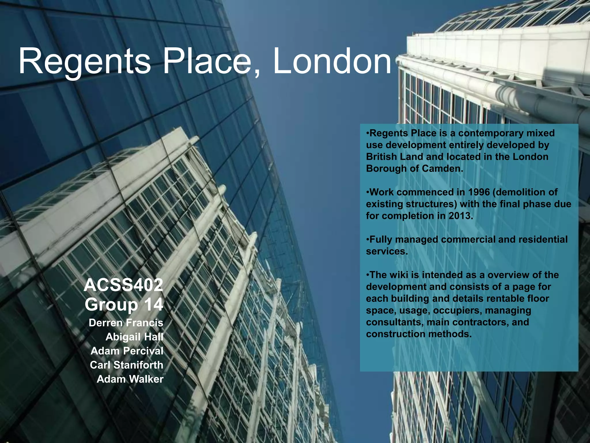Group 14 - Regents Place | PPTX