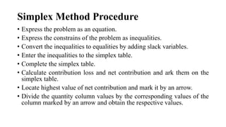 A brief study on linear programming solving methods | PPTX