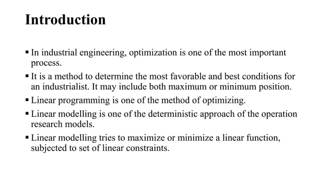A brief study on linear programming solving methods | PPTX