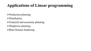 A brief study on linear programming solving methods | PPTX