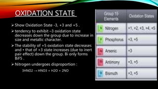 Group 15 elements | PPTX