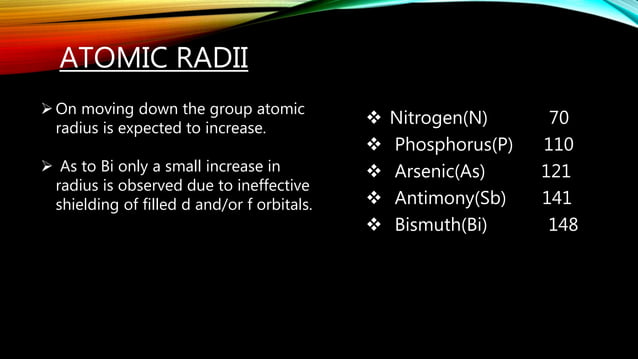 Group 15 elements | PPT