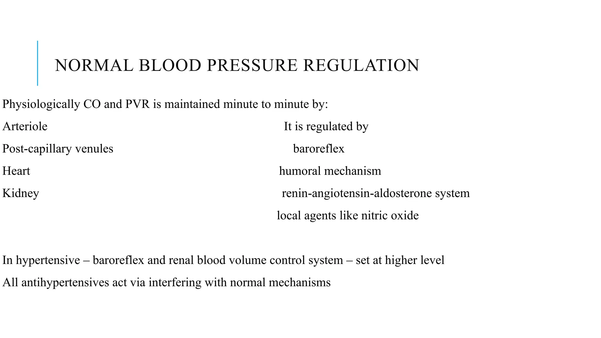 Hyoertension Pharmacology and regulation of blood pressure.pptx