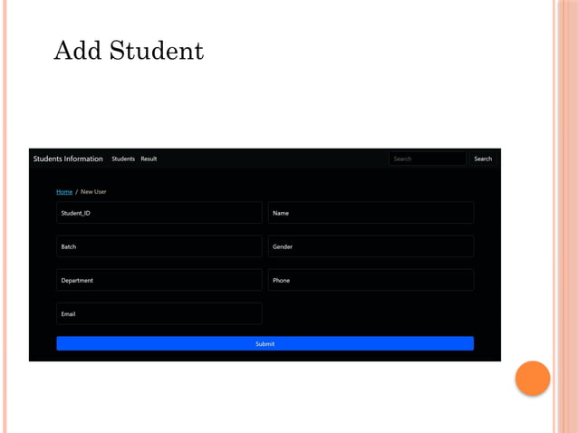 Student management system project documentation | PPTX