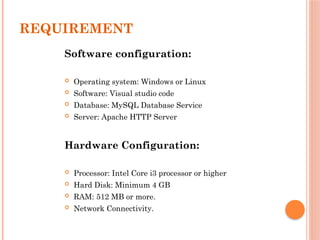 Student management system project documentation | PPTX