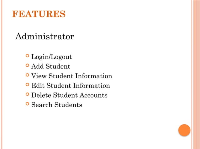 Student management system project documentation | PPTX