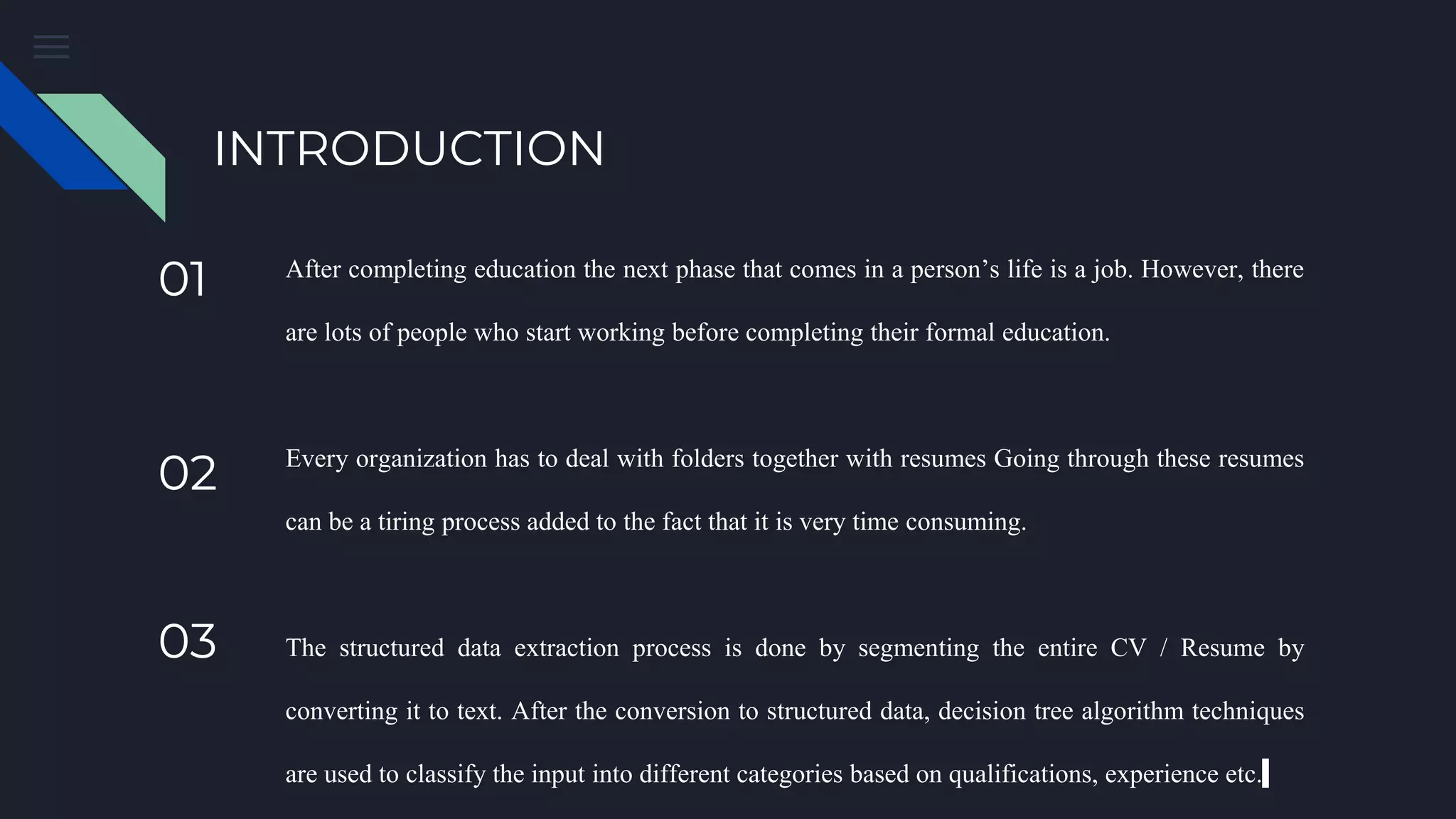 Resume and CV Summarization using NLP | PPTX