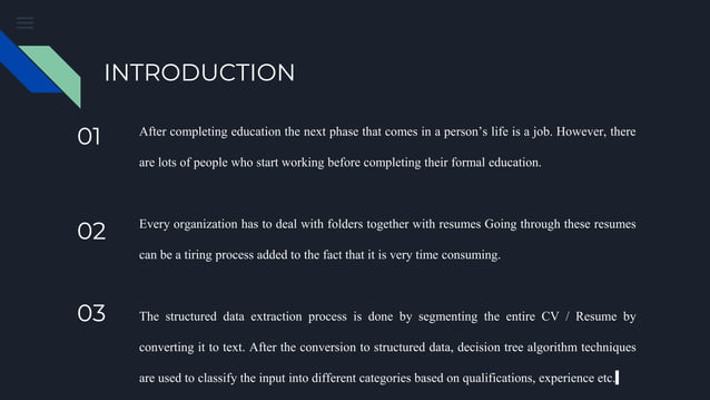 Resume And Cv Summarization Using Nlp Pptx Databases Computer