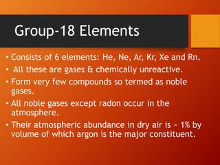 Group 18 elements | PPTX