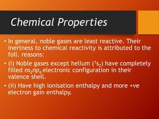 Group 18 elements | PPT