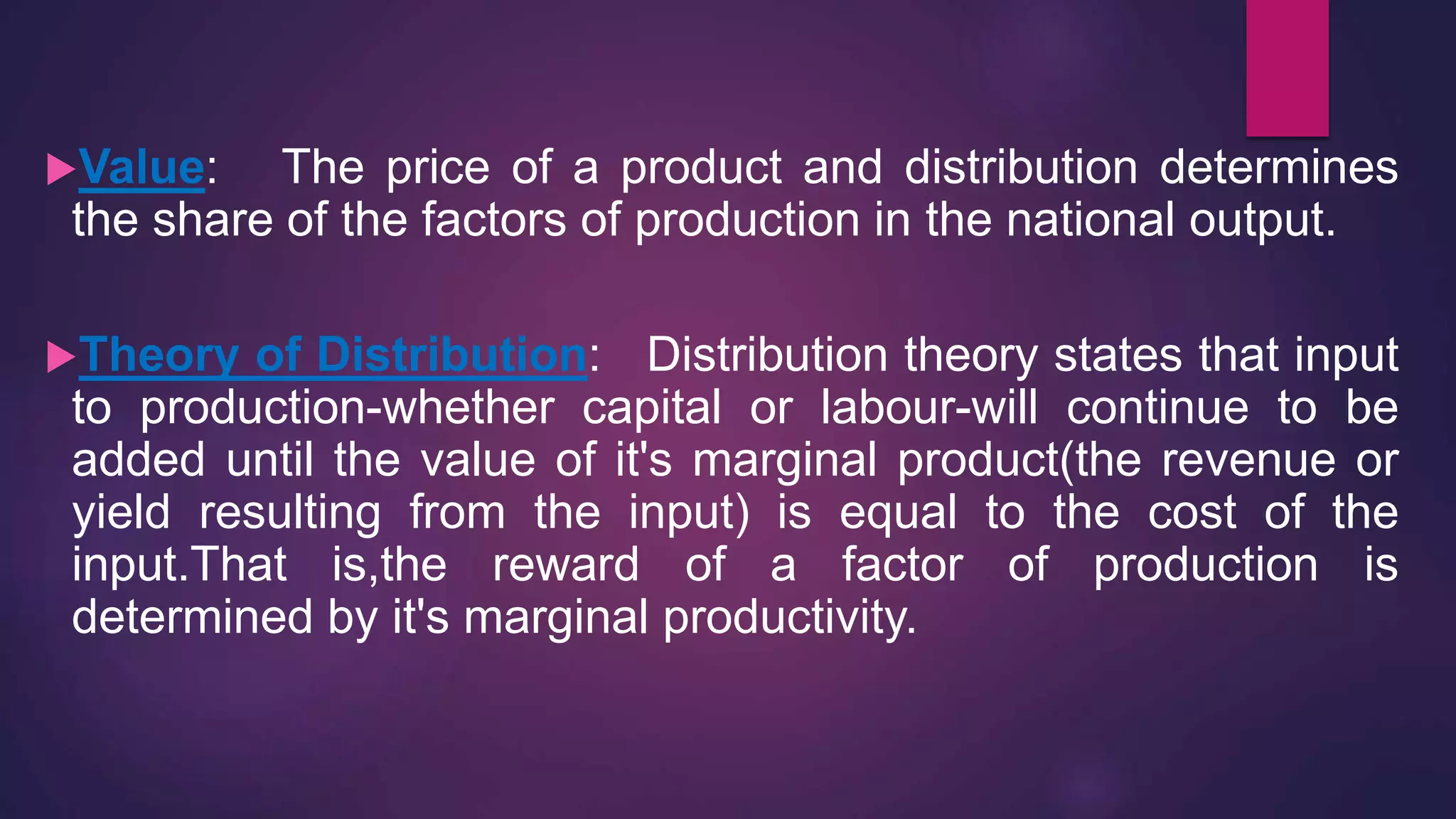 General Theory of Factor Pricing | PPTX
