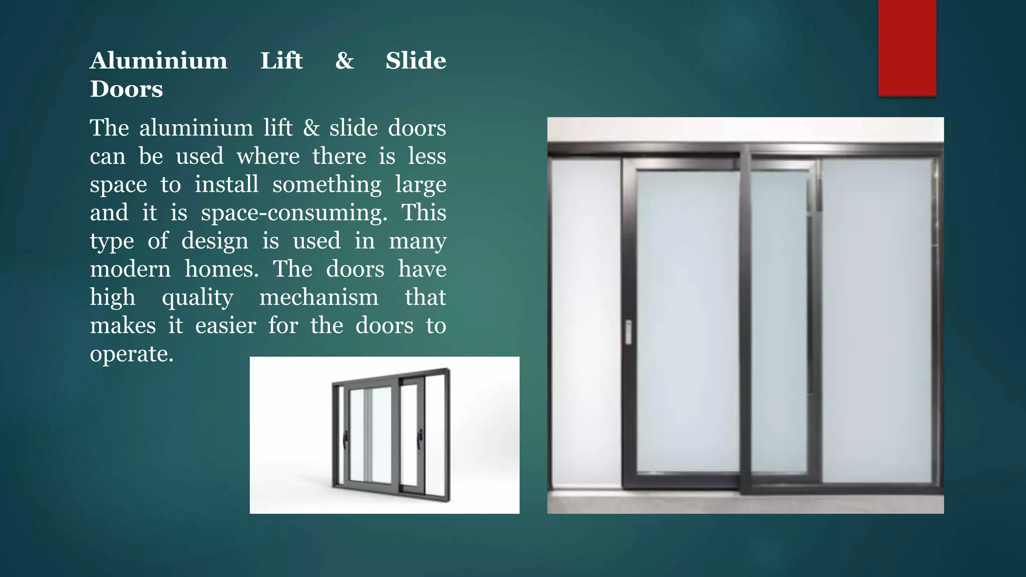 Aluminium doors and windows | PPTX