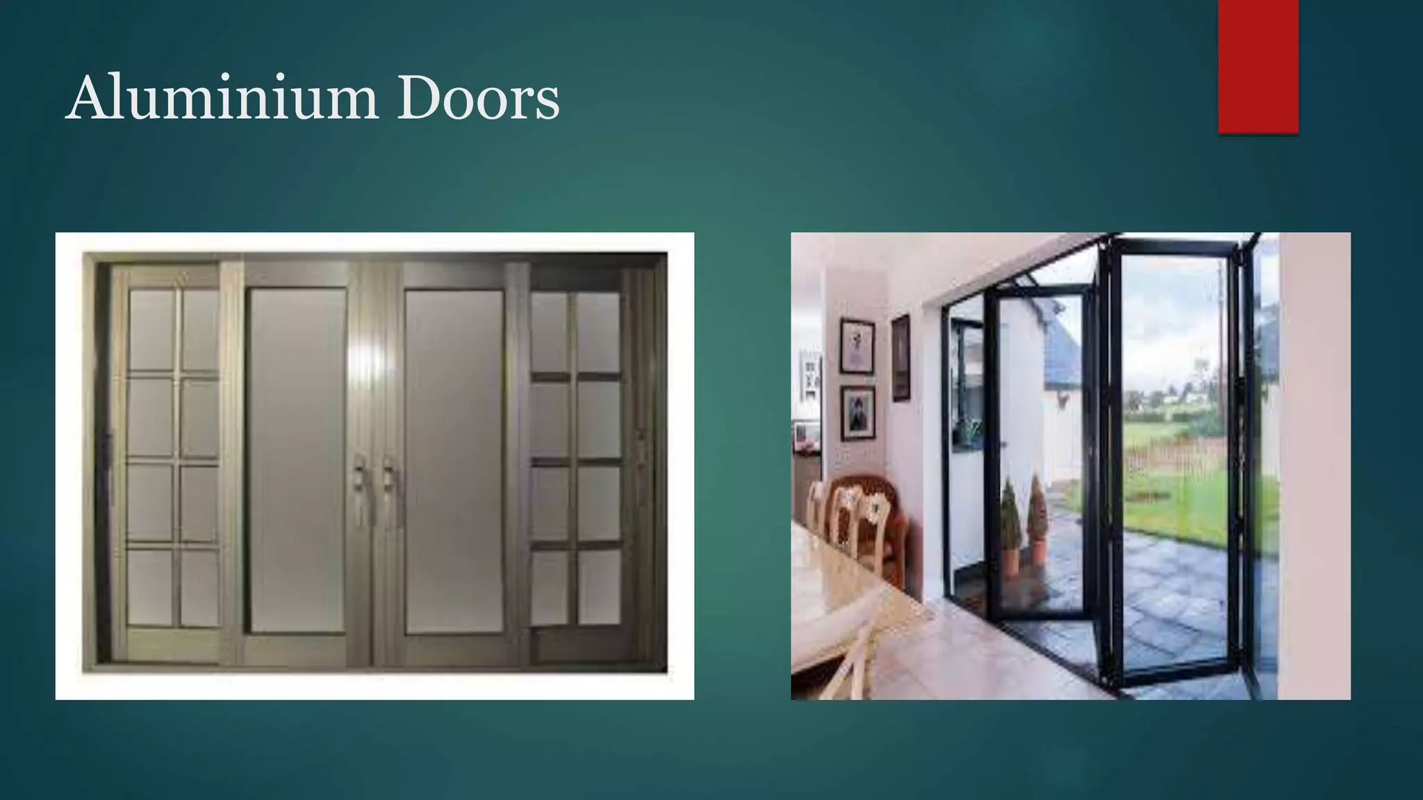 Aluminium doors and windows | PPTX