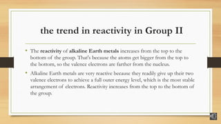 GROUP 1 AND 2 METALS Physical and chemical Properties | PPTX