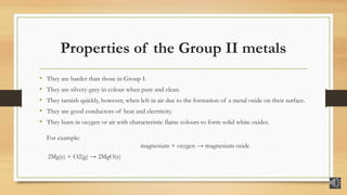 GROUP 1 AND 2 METALS Physical and chemical Properties | PPTX