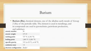 GROUP 1 AND 2 METALS Physical and chemical Properties | PPTX