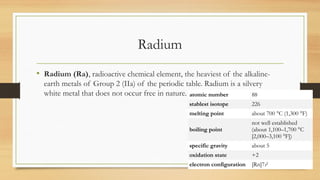 GROUP 1 AND 2 METALS Physical and chemical Properties | PPTX