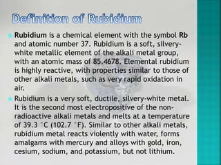 Group IA table of elements | PPTX