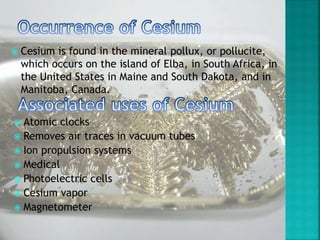 Group IA table of elements | PPTX