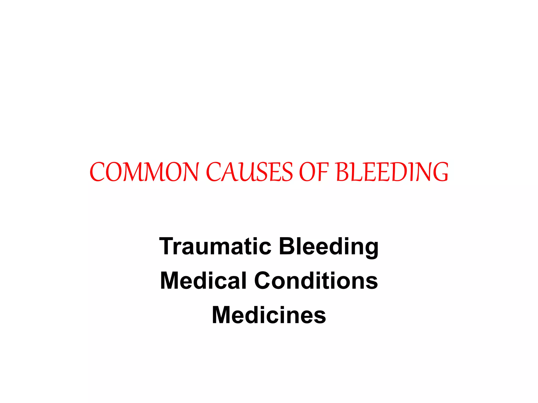 Basic First Aid (Bleeding) | PPTX