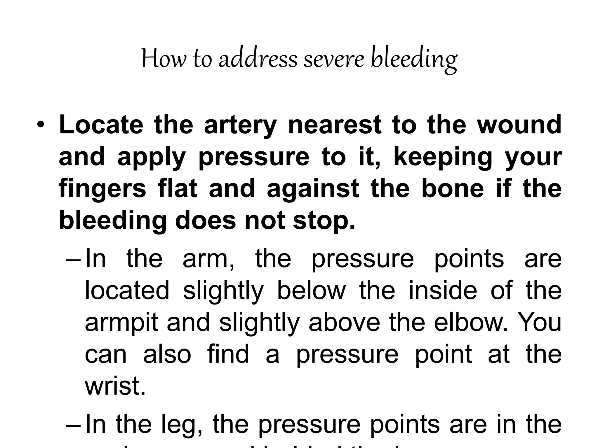 Basic First Aid (Bleeding) | PPTX