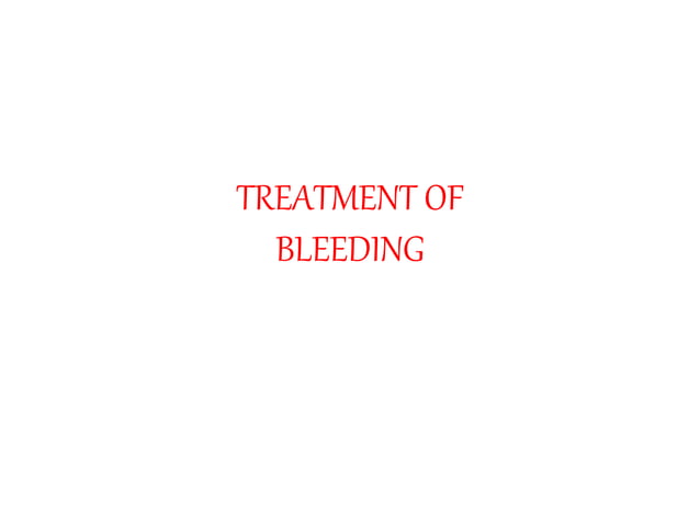 Basic First Aid (Bleeding) | PPTX