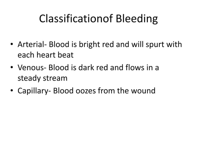 Basic First Aid (Bleeding) | PPTX