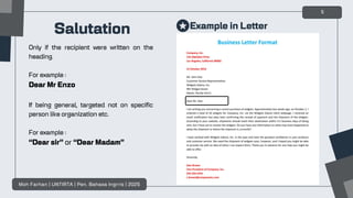 Group 1_Part, Styles, and Four point plan Business Letter | PPT