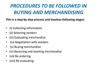 buying and merchandising | PPTX