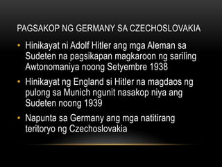 Sanhi ng Ikalawang Digmaang Pandaigdig | PPTX