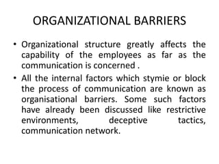 Barriers Of Communication | PPTX